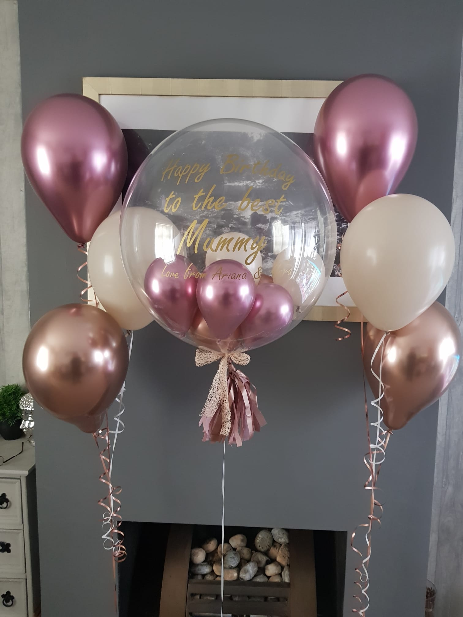 BALLOON BUNDLE 1 - Large Personalised Bubble Balloon with 2 x 3 Balloon ...